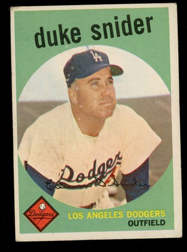 1959 Topps 20 Duke Snider Los Angeles Dodgers | eBay