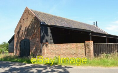 Photo 6x4 Old Barn at Raveningham Dated 1747 a wind turbine is sited to ...
