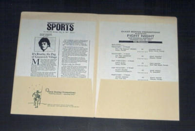 VERY VERY RARE 1991 MICKEY ROURKE debut boxing MEDIA PRESS KIT actor ...