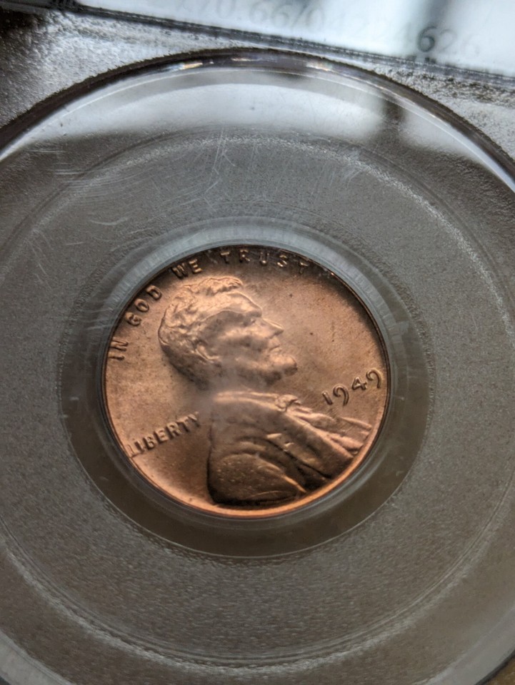 1949 RED PCGS MS-66 Lincoln BU coin uncirculated cent #b Whole Set ...