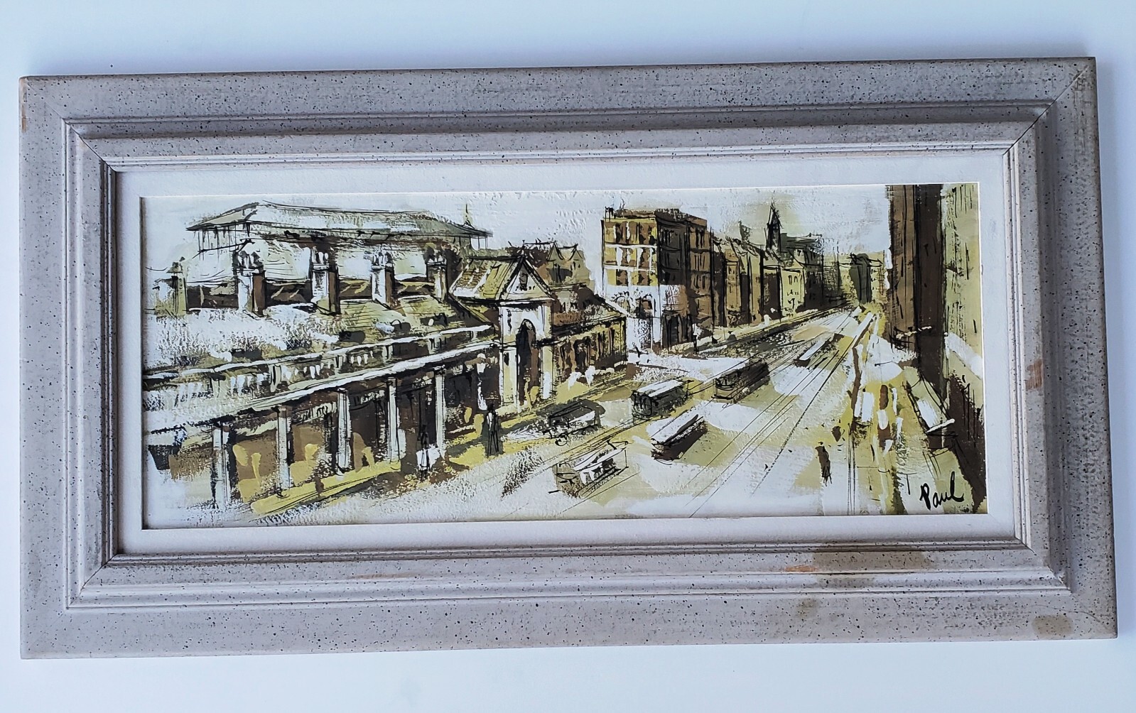 Midcentury Panoramic Cityscape Painting of San Francisco Signed ...