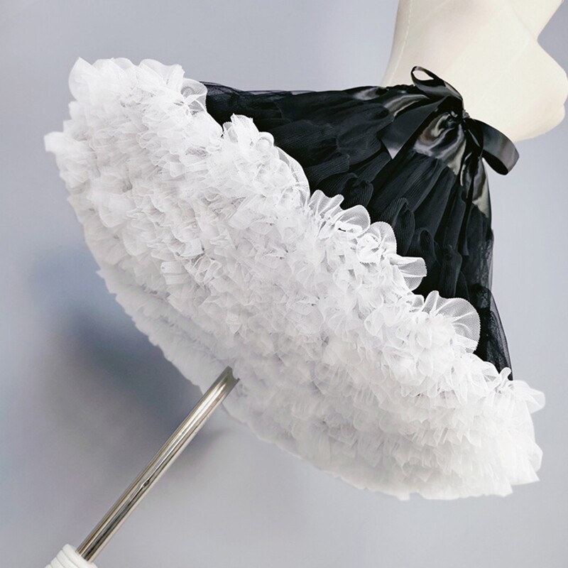 A-line Petticoat Crinoline Slips Wedding Accessories Black Tutu Skirt ...
