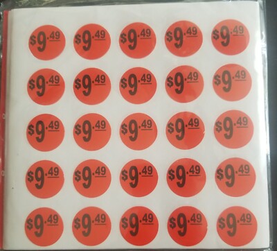 PRICE POINT RETAIL LABELS STICKER 500 Labels 1" Round RED $ 9.49 Retail ...