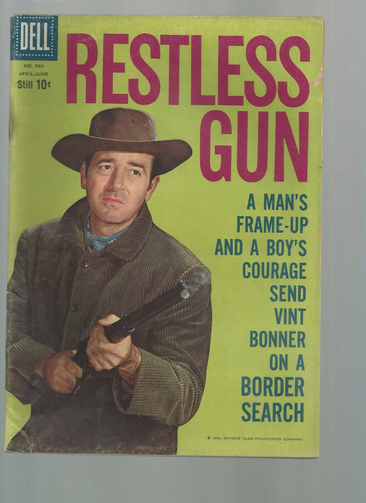 1959 Dell TV Comic Restless Gun FC 986 VG+ | eBay