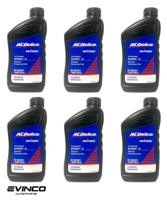ACDelco Dexron VI Full Synthetic Automatic Transmission Fluid 6 Quarts ...