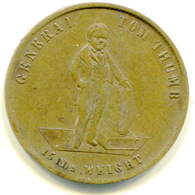 UK/US Whist token General Tom Thumb 1850/49 HG coin with mint red ...