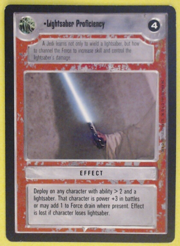 Star Wars CCG - Premiere Black Border - Lightsaber Proficiency -R545 ...