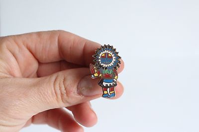 ALASKA ESKIMO PIN Metal Enamel Souvenir Colorful pin gift for him gift ...