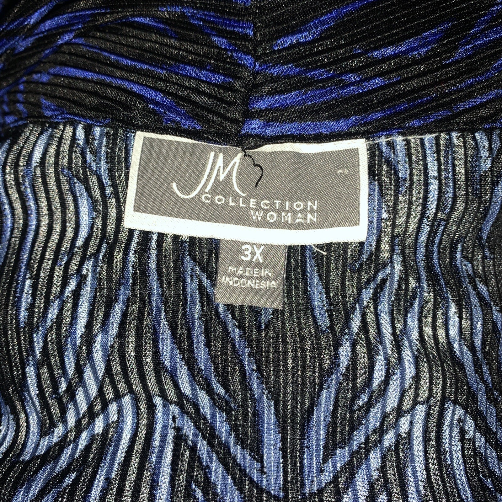 JM COLLECTION Woman Shacket Jacket Blouse Cobalt Blue… - Gem