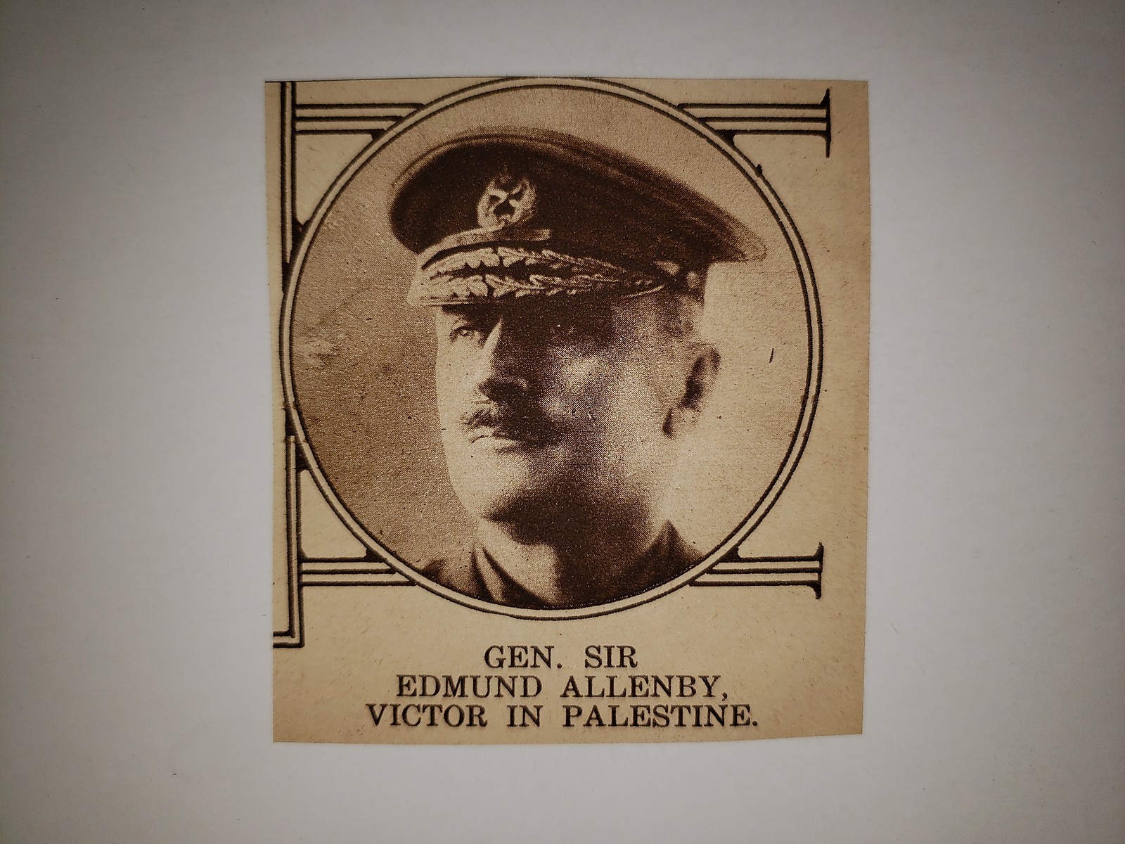 Edmund Allenby, 1st Viscount Allenby 1918 MW Pictorial Profile Panel | eBay
