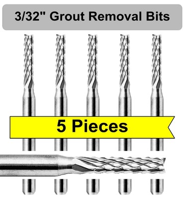 3/32" Grout Removal Bit Tool for Dremel Rotozip Premium Carbide (FIVE ...