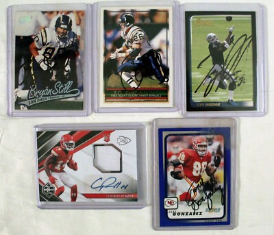 NFL Authentic Autographed Player Assorted Card Lot See Pictures Nice ...