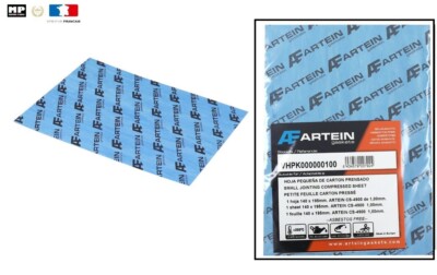 Feuille de Joint Carton Pressé Artein CS-490 140x195 Epaisseur 1.00 mm ...