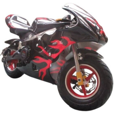 Mini Pocket Motorcycle 49cc RED Sports Moto Racer Petrol Off Road Dirt ...