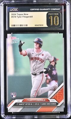 Tyler Fitzgerald 2024 Topps Now #519 Rookie Gold Label Pristine CGC 10 ...