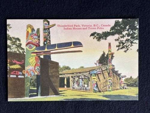 Victoria, B.C., Canada Thunderbird Park, Indian Houses Totem Poles ...