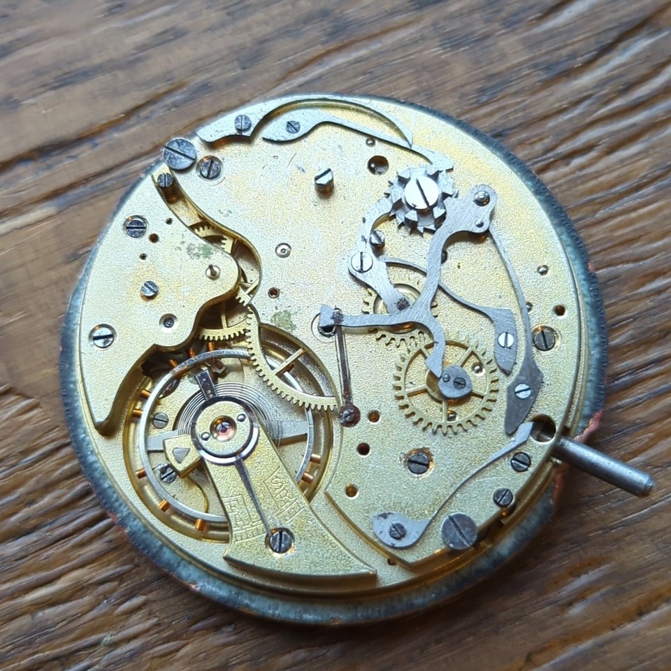 Partial Chronograph Pocket Watch Movement for Parts, Good Balance (K48 ...