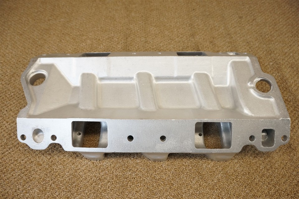 Vintage Edelbrock C67 6x2 Aluminum Intake Manifold Stromberg 97 283 327