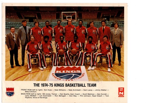 VINTAGE ORIGINAL 1974 1975 KANSAS CITY OMAHA KINGS 8X10 TEAM PHOTO ...