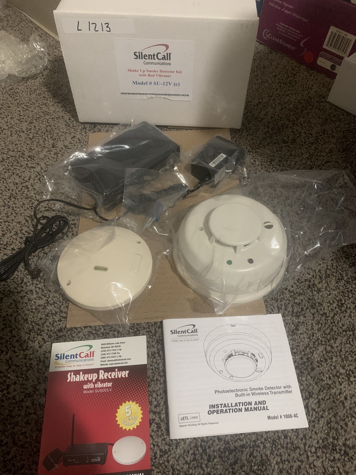 silent call communications Shake up smoke detector kit with the bed ...