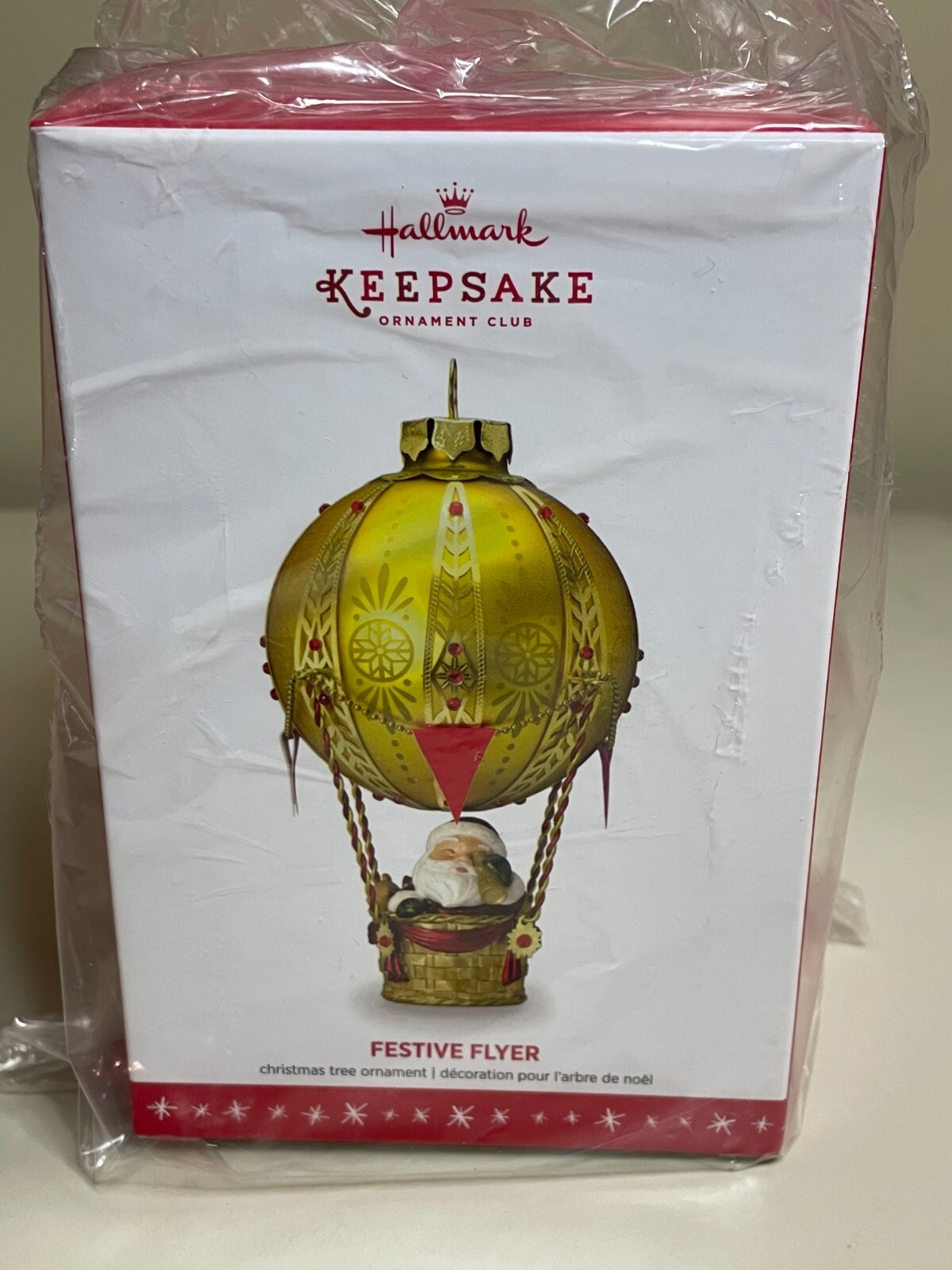 Hallmark Keepsake Festive Flyer Hot Air Balloon Santa Christmas ...