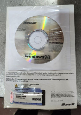 Microsoft Windows 98 Second Edition (2nd Edition) - NEW & Sealed! | eBay