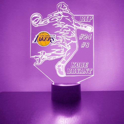 Kobe Bryant Tribute LED Night Light,Personalized NBA Basketball, Sports ...