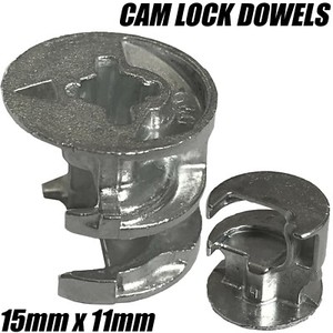 15mm x 11mm CAM DOWEL TURN LOCK LOCKING NUT DESK WARDROBE FLATPACK IKEA ...
