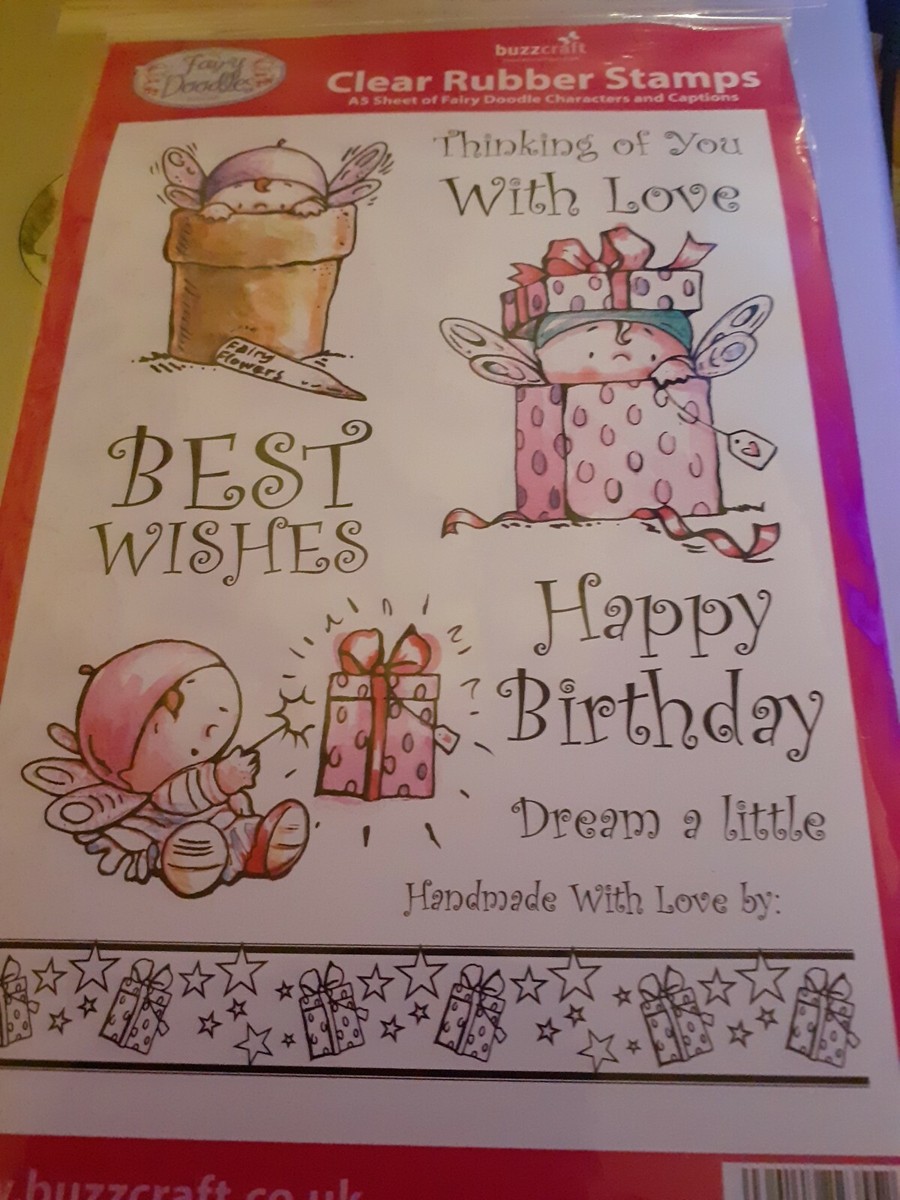 Fairy Rubber Stamps Wonderland Trio Rubber Stamp Set | Unicorn Stamp