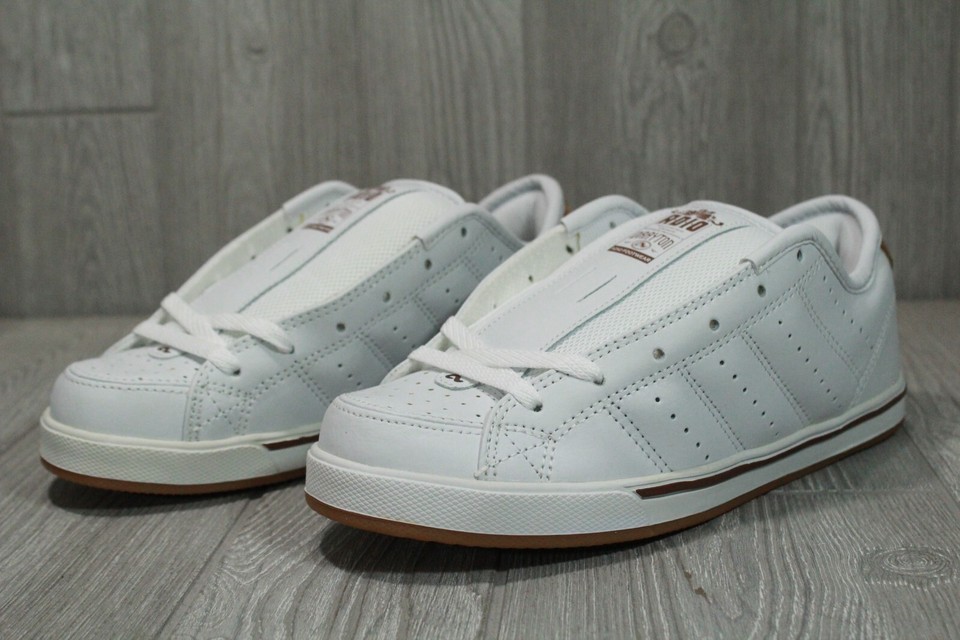 New Rare Vintage Adio Drayton White Leather Skate Shoes Mens Size 7.5 ...