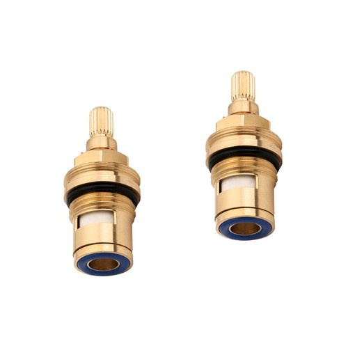 2 Pieces Copper Hot and Cold Faucet Isolation Valves Replacement Tap ...