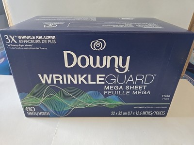 Downy WrinkleGuard Dryer Mega Sheets Fresh 80 Count 3X's Wrinkle ...