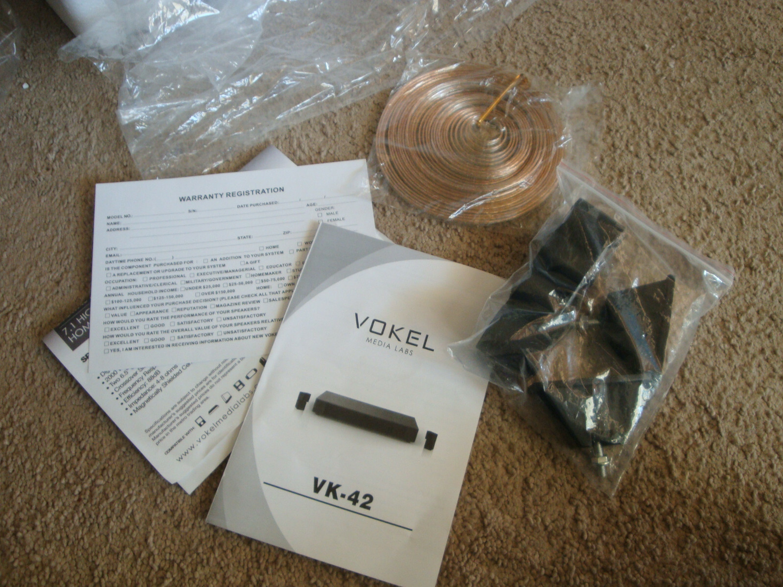 VOKEL VK-42 DIGITAL HOME THEATER 7.1 HIGH DEFINITION PLATINUM SERIES ...