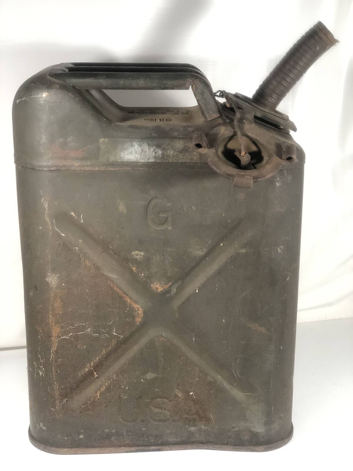 US Military Army QMC Samco G Jeep Jerry Gas Water Can With Nozzle Made ...