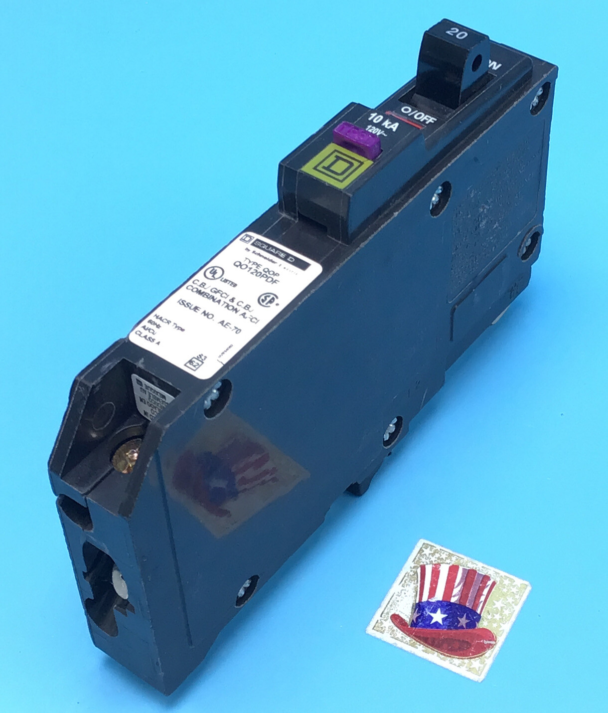 Circuit Breaker Square D QO120PDF 20 Amp Plug On Neutral GFCI/AFCI ...