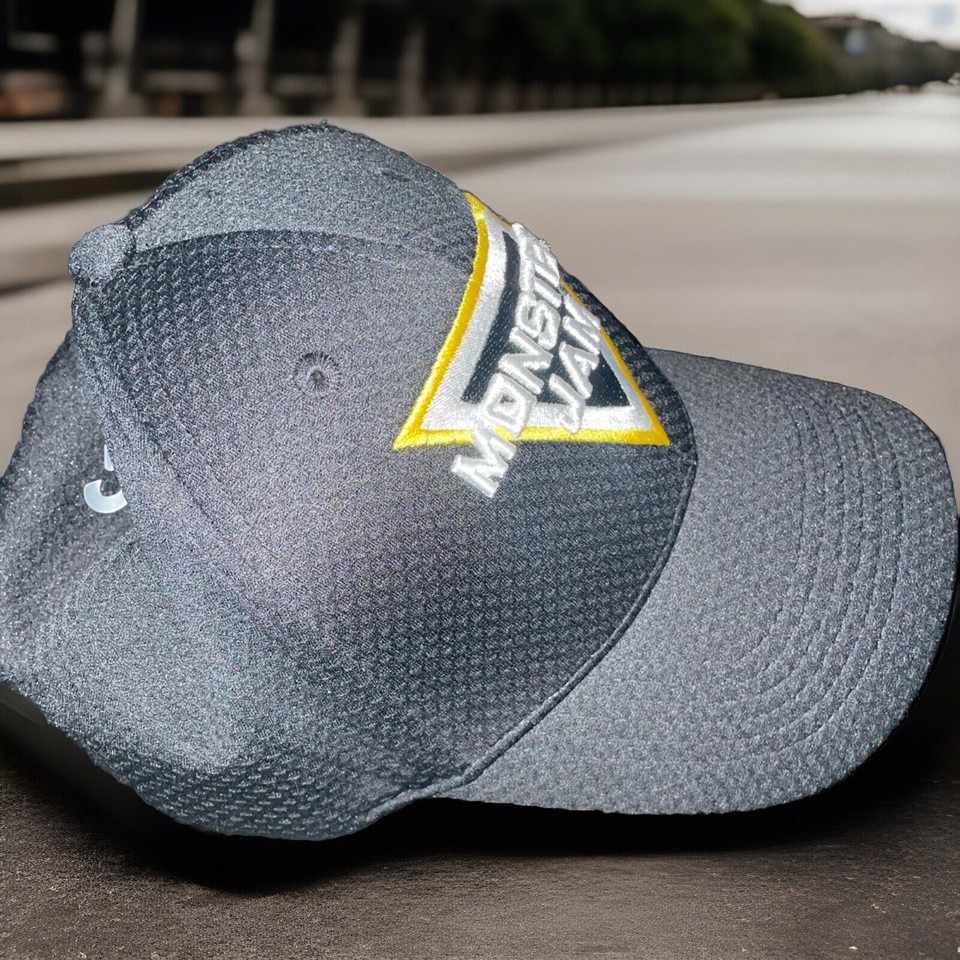 Monster Jam Hat Cap Black One Size- Elastic Band | eBay