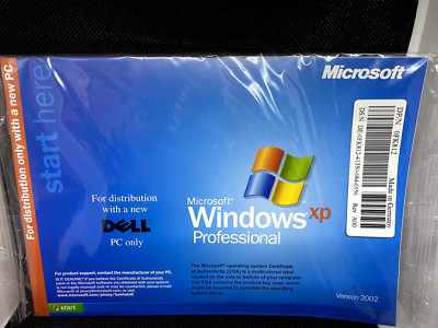 WINDOWS XP PROFESSIONAL SP.2 2002 Software CD DELL Computer Laptop ...