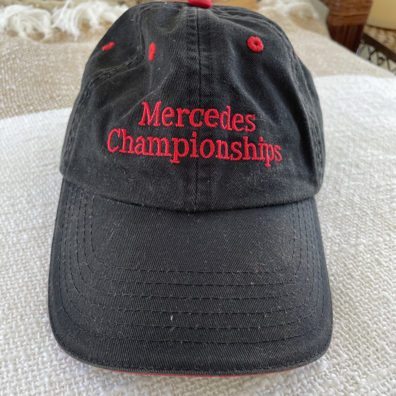 Mercedes Benz Championship Hat Black Red Stitched Adj… - Gem