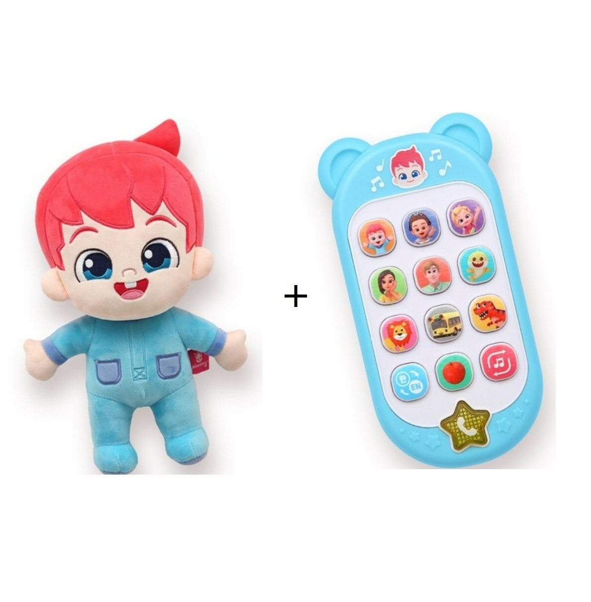 Pinkfong Bebefinn Plush Doll Children's Song Smartphone Set Cell Phone ...