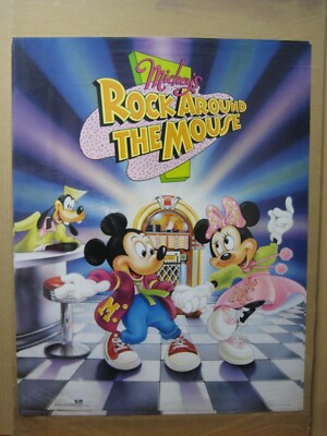 Rock around the mouse Vintage Mickey Walt Disney poster 14350 | eBay
