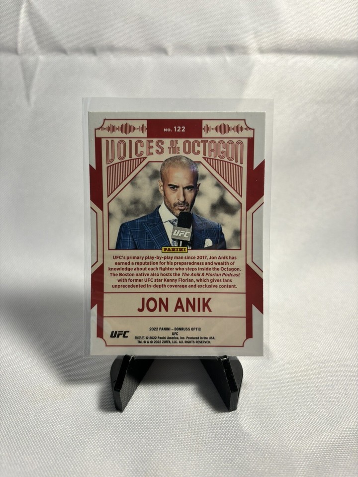2022 Panini Optic UFC Jon Anik Voices of the Octagon Base Commentator ...