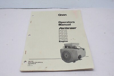 Onan Engine P216 P218 P220 P224 Operators Manual 10 Pages | eBay