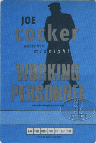 Joe Cocker 1997 Backstage Pass Crew | eBay