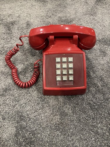 Bell System Western Electric 2500 DM RED Push Button Telephone Vintage ...