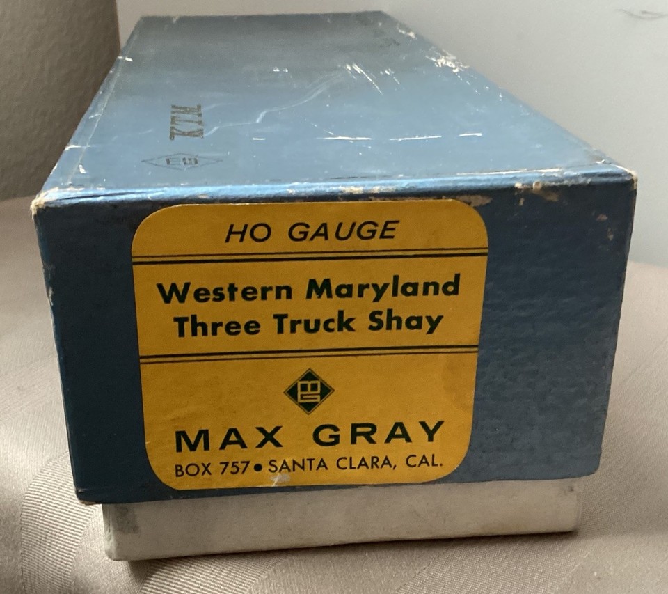 Rare Max Gray KTM HO Western Maryland Three Truck Shay Locomotive Model ...