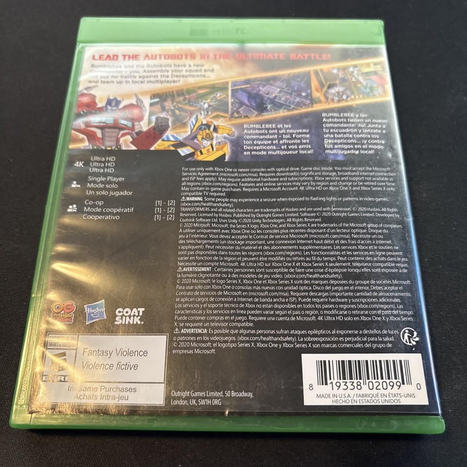 Transformers: Battlegrounds - Microsoft Xbox One | eBay