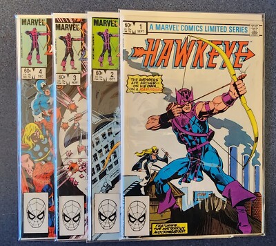 Hawkeye #1-4 Limted Series 1983 First Printing Original Marvel Comic ...