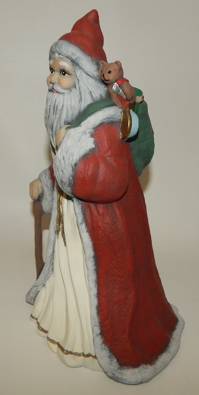Vintage Ceramic Figurine - French Santa Claus Long Flowing Red Robe ...