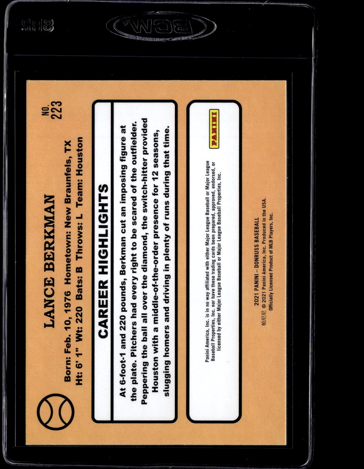 2021 Donruss "Big Puma" #223b Lance Berkman | eBay