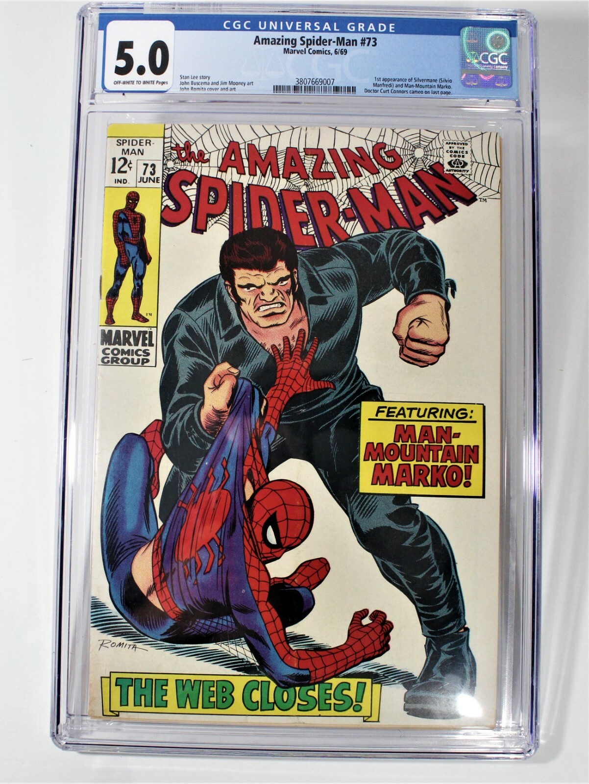 Amazing Spiderman #73 CGC 5.0 First Appearance of Silvermane | eBay